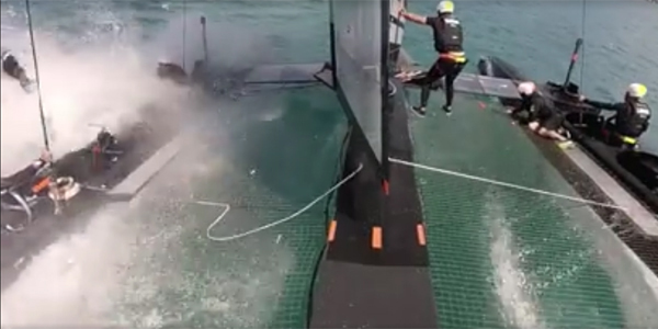 Video: Man Overboard For SoftBank Team Japan - Bernews