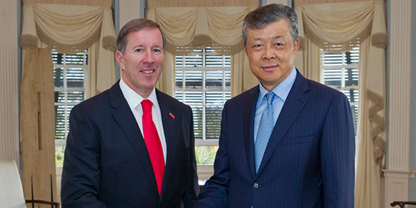 Photos: Premier Meets Chinese Ambassador - Bernews