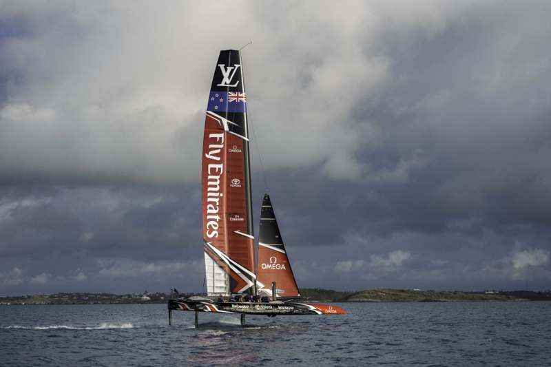 Video: Team NZ Launches AC Boat In Bermuda - Bernews