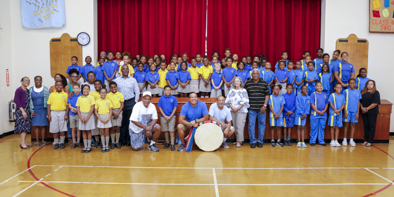 Photos & Video: Native Drummers Visit School - Bernews