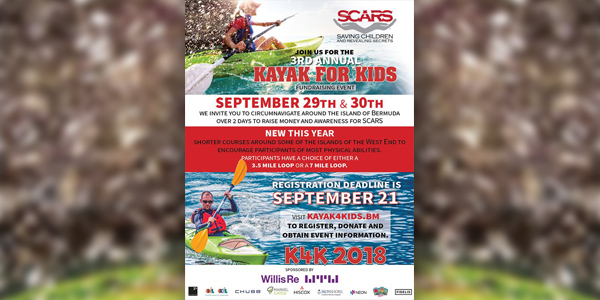 SCARS To Host 'Kayak For Kids' On Sept 29 & 30 - Bernews