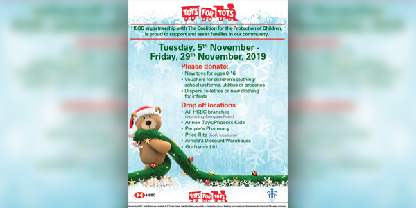HSBC, Coalition Team Up To Deliver Toys For Tots - Bernews