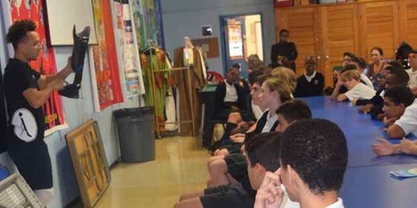 Ryan Gibbons Visits Mount Saint Agnes Students - Bernews