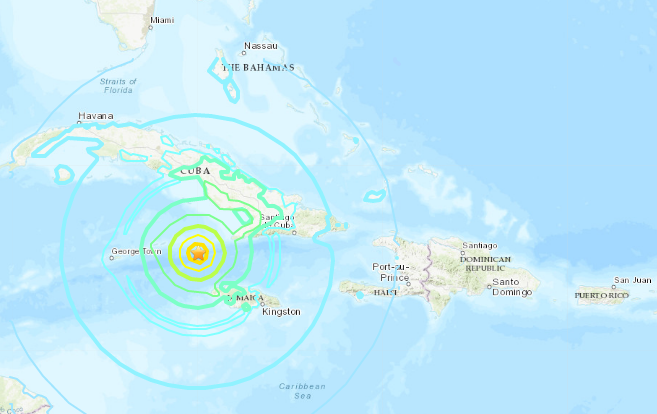 7.7 Magnitude Earthquake In Caribbean Sea - Bernews