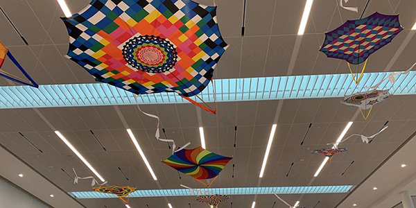 'Sneak Peek' Of Kites Installed At New Airport - Bernews