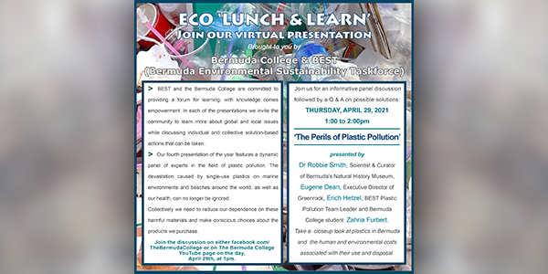 "The Perils Of Plastic Pollution" On April 29 - Bernews