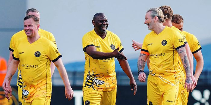 Goater Plays In Charity Football Match In UK - Bernews