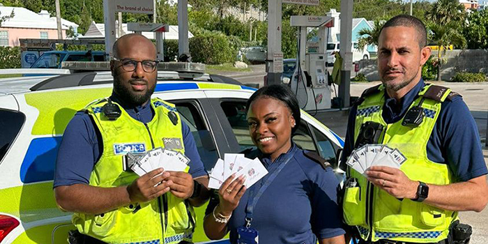 Three Officers Rewarding "Good Driving Habits" - Bernews