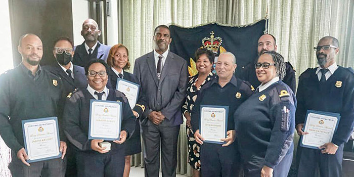 Photos: Customs Dept Members Recognised - Bernews