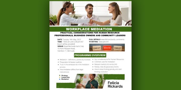 Workplace Mediation Workshop On May 16th - Bernews