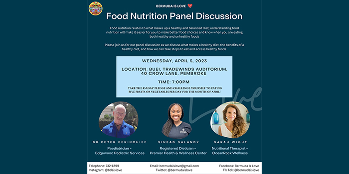 Food Nutrition Panel Discussion On April 5 - Bernews