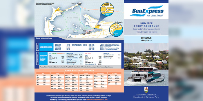 Summer Ferry Schedule Starts On May 1st - Bernews