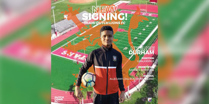 Nkenge Durham Joins Miami Dutch Lions FC - Bernews