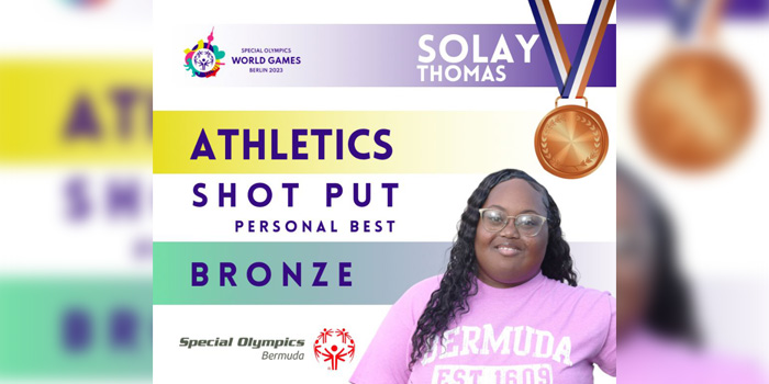 Solay Thomas Wins Bronze At Special Olympics - Bernews