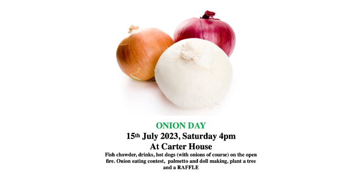 Onion Day At Carter House On July 15th - Bernews