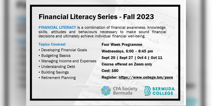 CFA Society To Offer Financial Literacy Series - Bernews