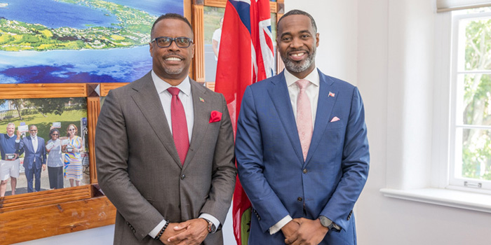 Premier Welcomes Nevis Premier Mark Brantley - Bernews