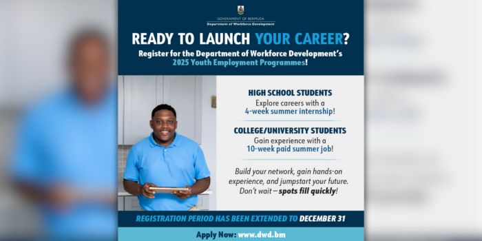 Youth Employment Programme Deadline - Bernews