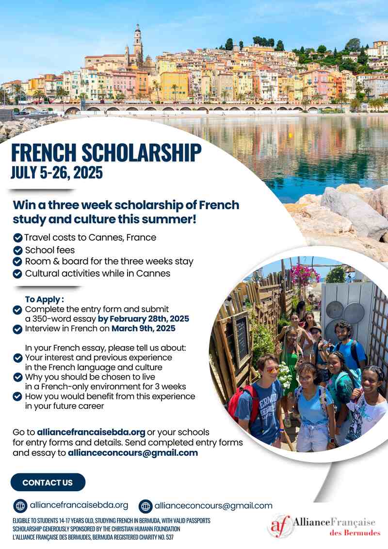 Applications Now Open For French Scholarship - Bernews