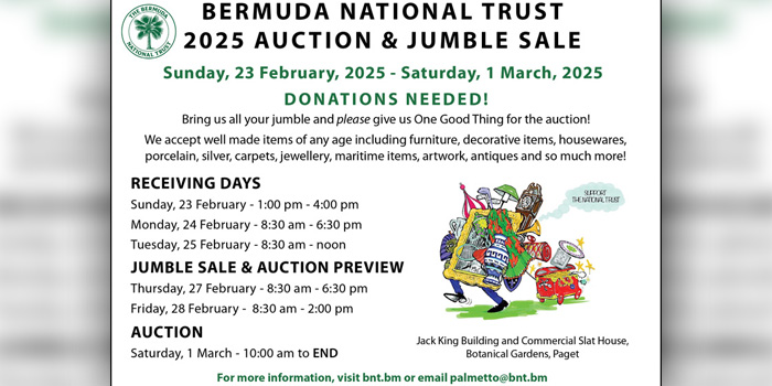 National Trust To Host Auction & Jumble Sale - Bernews