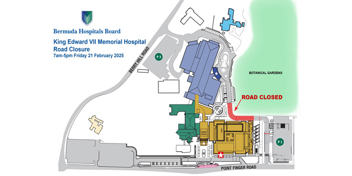 KEMH Through Road Closed On February 21 - Bernews