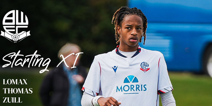Na'im Zuill Makes First Start For Bolton U18s - Bernews