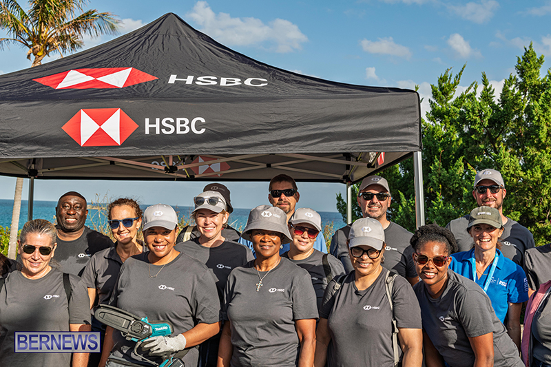 Photos: HSBC Help Clean Up Cooper’s Island - Bernews