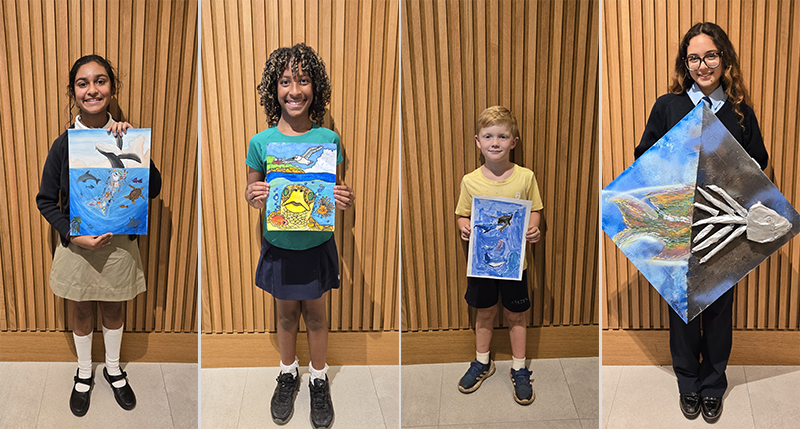 LOM World Oceans Day Student Art Winners - Bernews