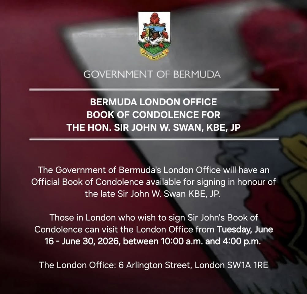 London Office: Condolence Book For Sir John - Bernews